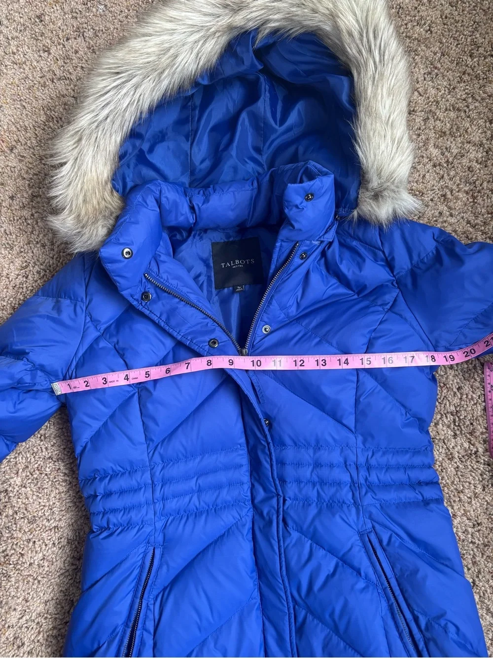 Talbots | Jackets & Coats | Blue Down Puffer Coat | Poshmark